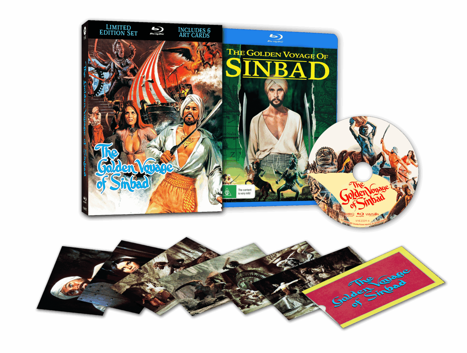 The Golden Voyage Of Sinbad (1973) - Blu-ray Limited Edition 3D Lenticular Hardcase + Art Cards ...